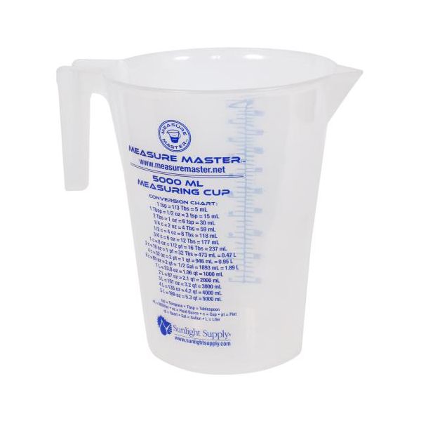 Measure Master Graduated Round Container 160 oz - 5000 ml