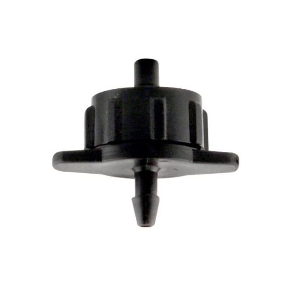 Hydro Flow Regulated Push-In Button Emitter Black 1 GPH - Display Box,