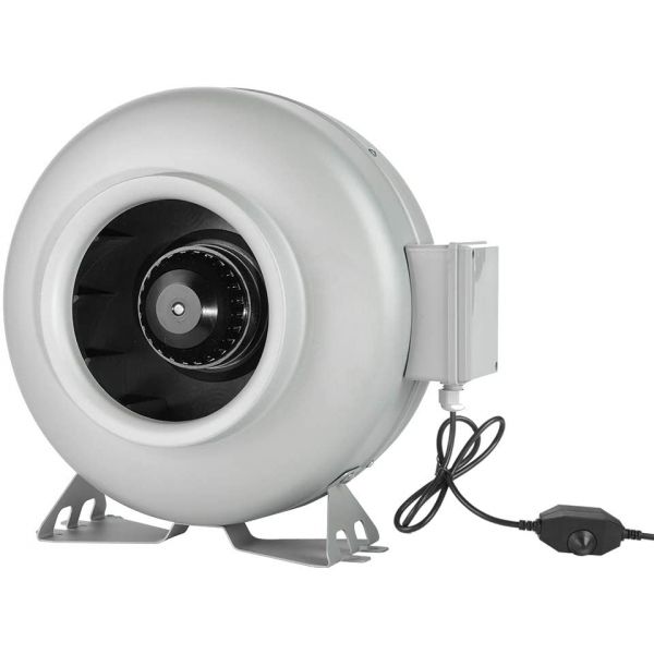 iPower 8 Inch 557 CFM Inline Duct Ventilation Fan with Variable Speed
