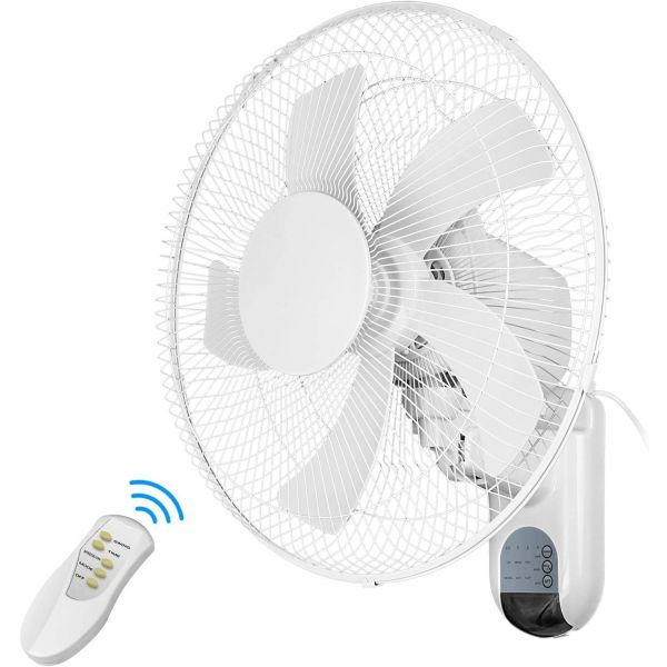 HealSmart 16 Inch Digital Wall Mount Fan with Remote Control - 3 Speed