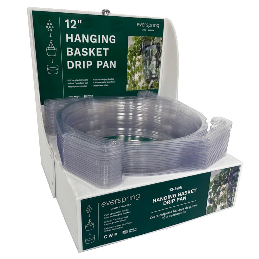 Curtis Wagner Plastics Hanging Basket Drip Pan-12 in