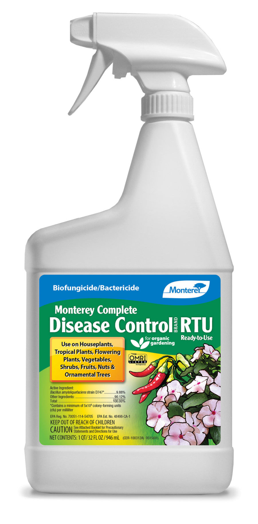 Monterey Complete Disease Control Biofungicide/Bactericide Organic-RTU